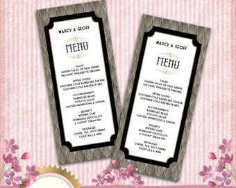 Printable Menu Card Template Graduation Dinner Menu