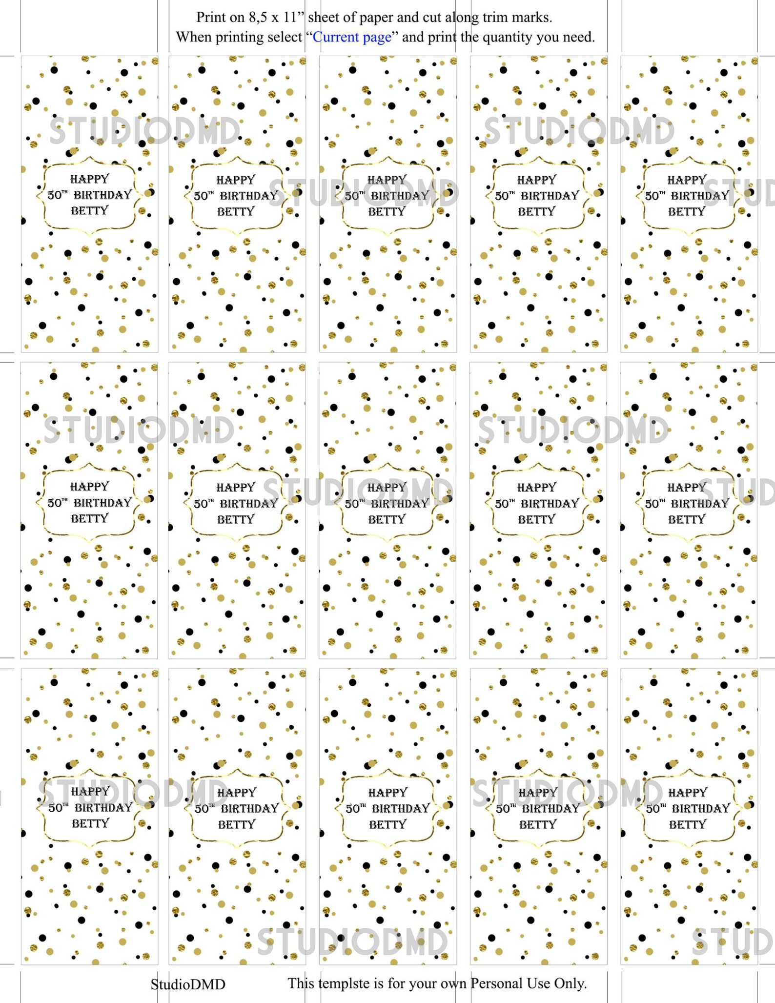 Printable Mini Candy Bar Wrappers Mini Hershey's | Etsy