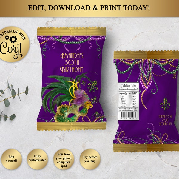 Mardi Gras Favor - Etsy