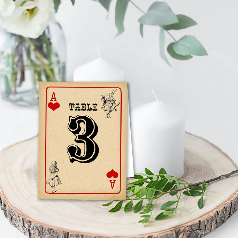 Alice in Wonderland Table Numbers - Etsy