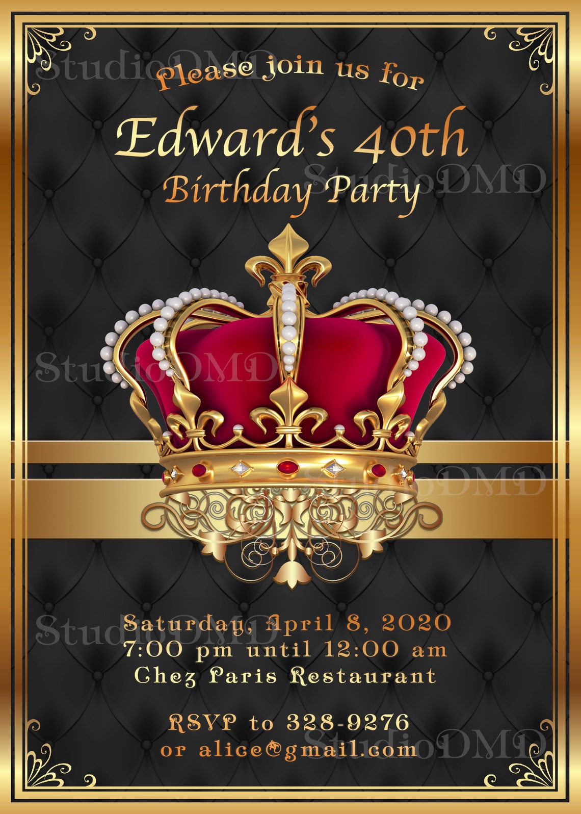 Royal Birthday Invitation Jewel in the Crown Party | Etsy