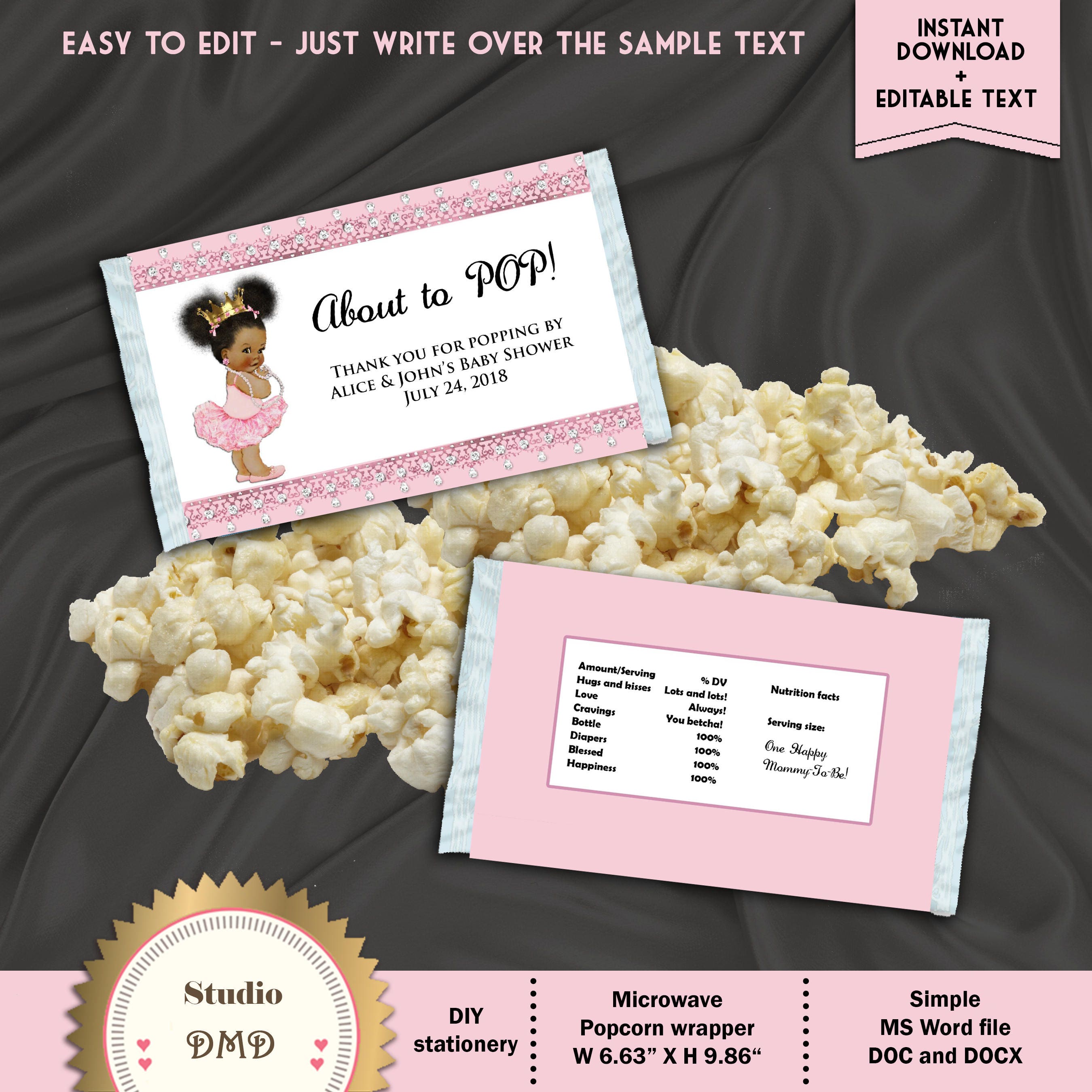 Microwave Popcorn Wrappers Printable