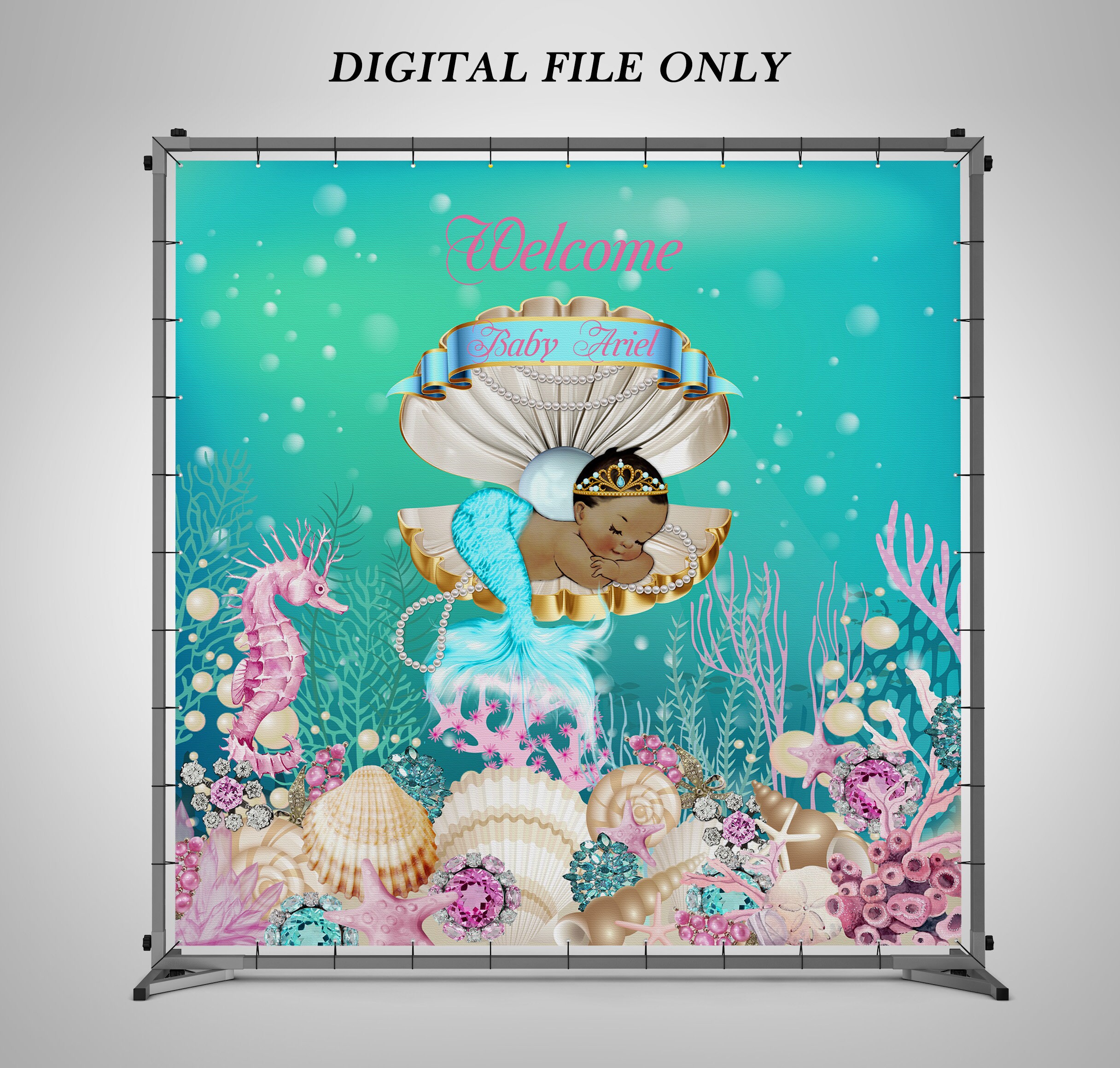 Welcome Baby Sign or Backdrop Girl Baby Shower Little | Etsy