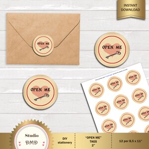 Alice in Wonderland Sticker, Open Me, Vintage Mad Hatter Tea Party ...