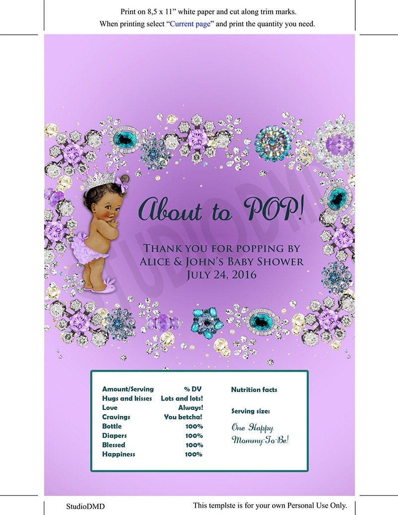 Printable Microwave Popcorn Wrapper Ready to Pop Little | Etsy