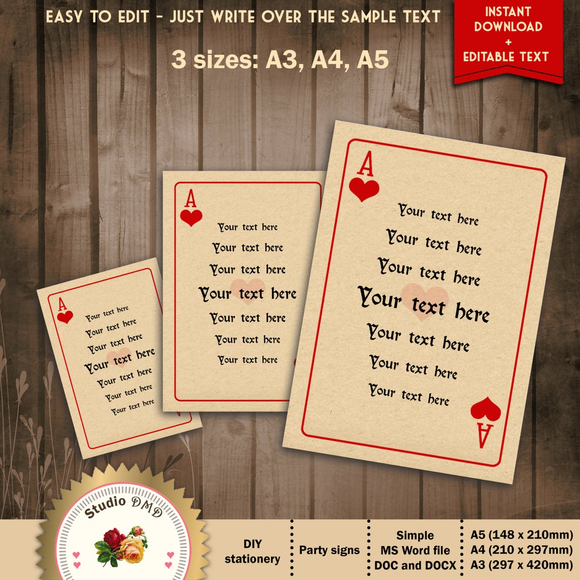 Printable Party Templates Party Signs Quotes Posters Alice | Etsy