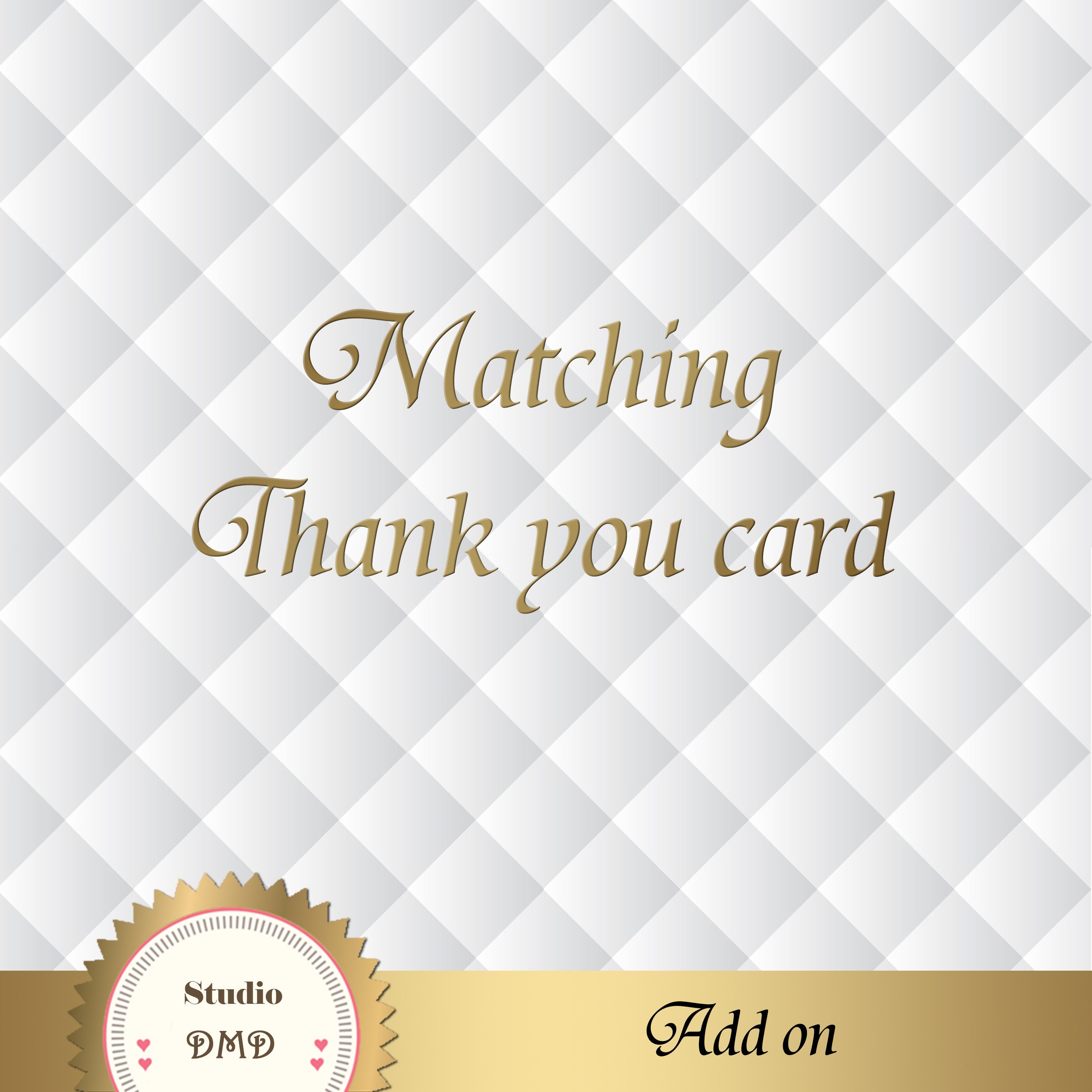 Matching Thank You Card Printable DIY | Etsy