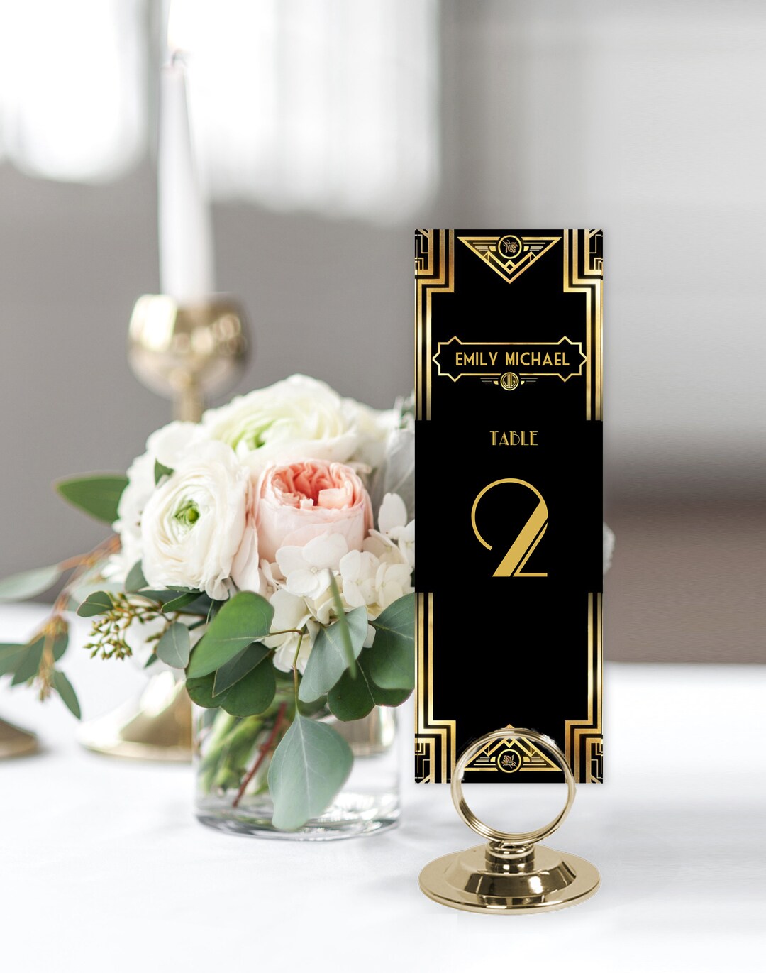 Great Gatsby Style Art Deco Table Numbers Card Table - Etsy