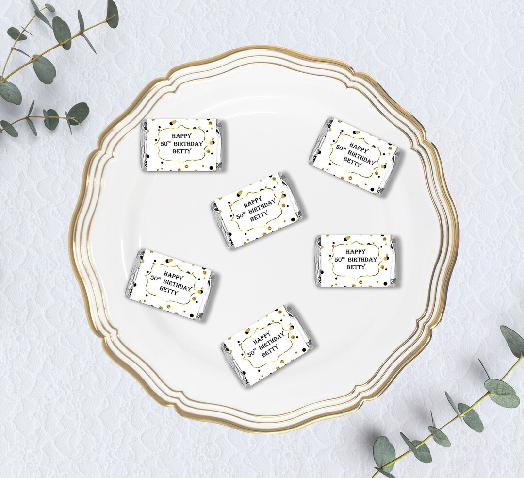 Printable Mini Candy Bar Wrappers, Mini Hershey's Chocolates, Confetti ...
