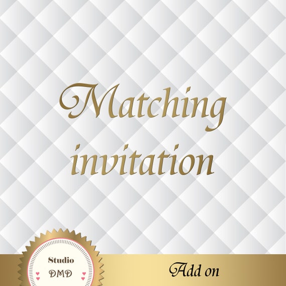Matching Invitation Printable | Etsy