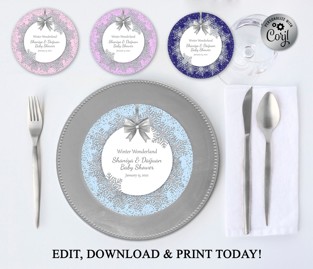 Printable Charger Plate Insert or Centerpiece (Instant Download) - Etsy
