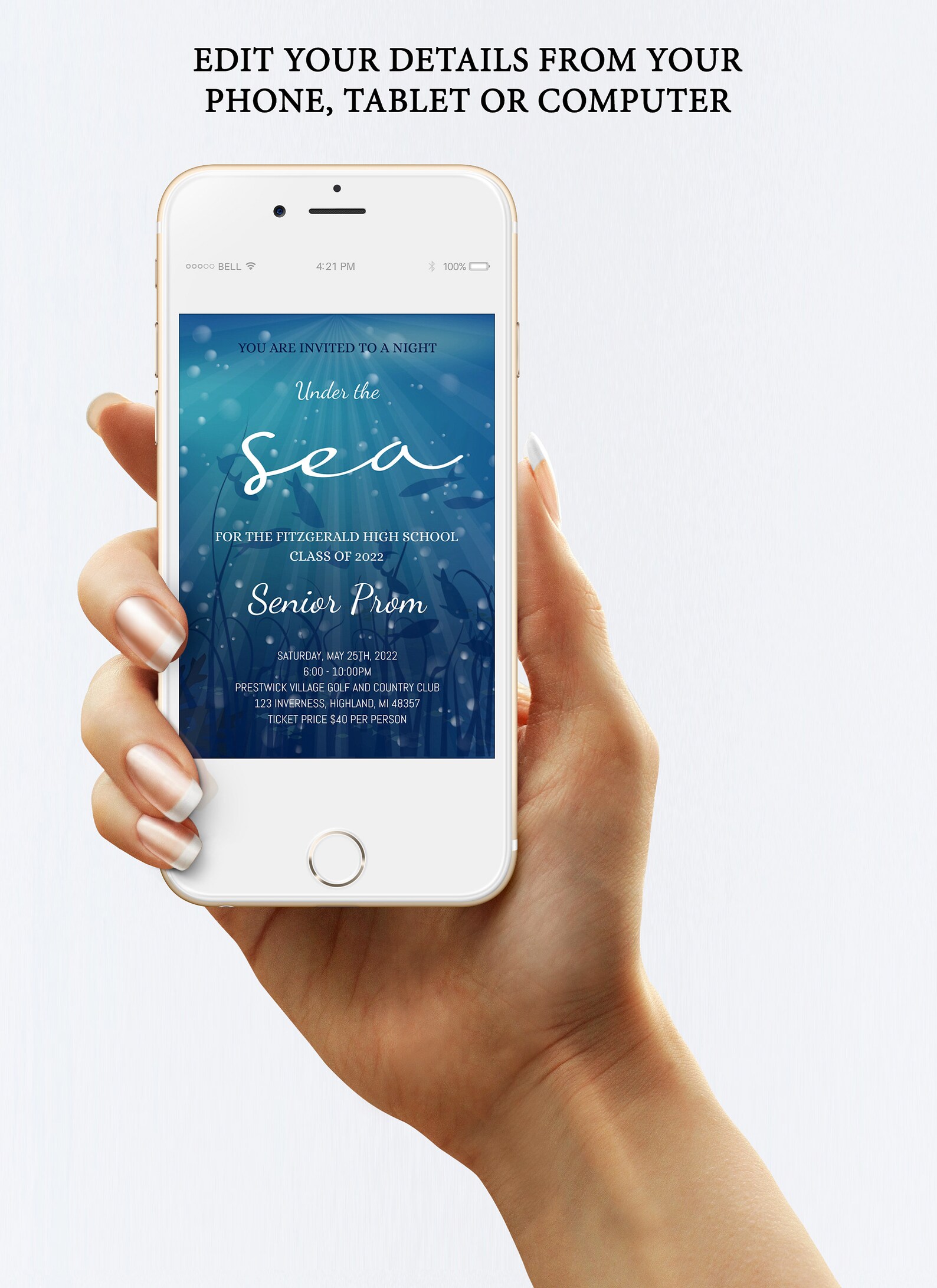 Under the Sea Prom Invitation High School Prom Invitation - Etsy