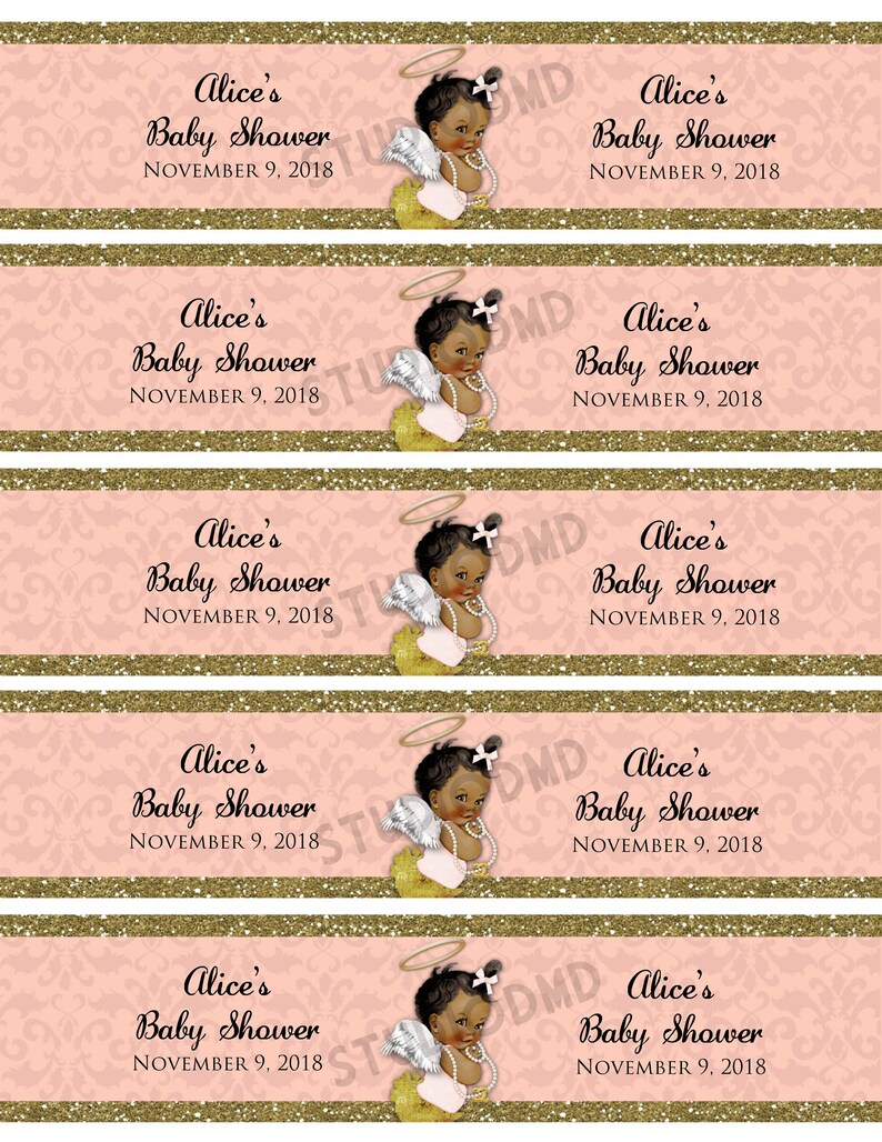 Printable Baby Shower Water Bottle Labels Little Angel | Etsy