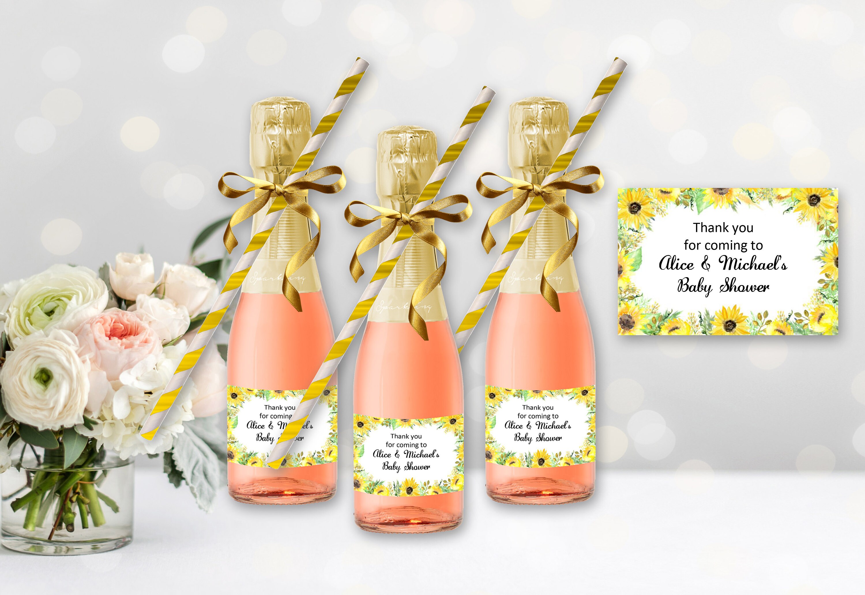 Printable Wine or Champagne Mini Bottle Labels Mini Apple | Etsy