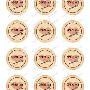 Alice in Wonderland Sticker, Open Me, Vintage Mad Hatter Tea Party ...