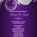 Printable Wedding Program Template, Elegant Purple and Silver Ornaments ...