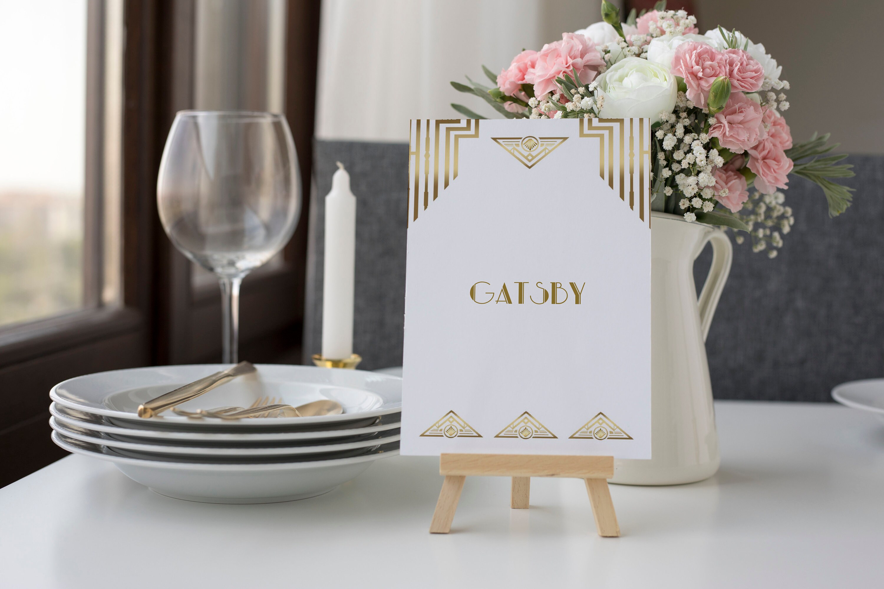 Plantilla de tarjetas de mesa imprimibles con los nombres Art | Etsy