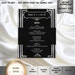 Printable Menu Card Template Great Gatsby Style Art Deco Black and ...