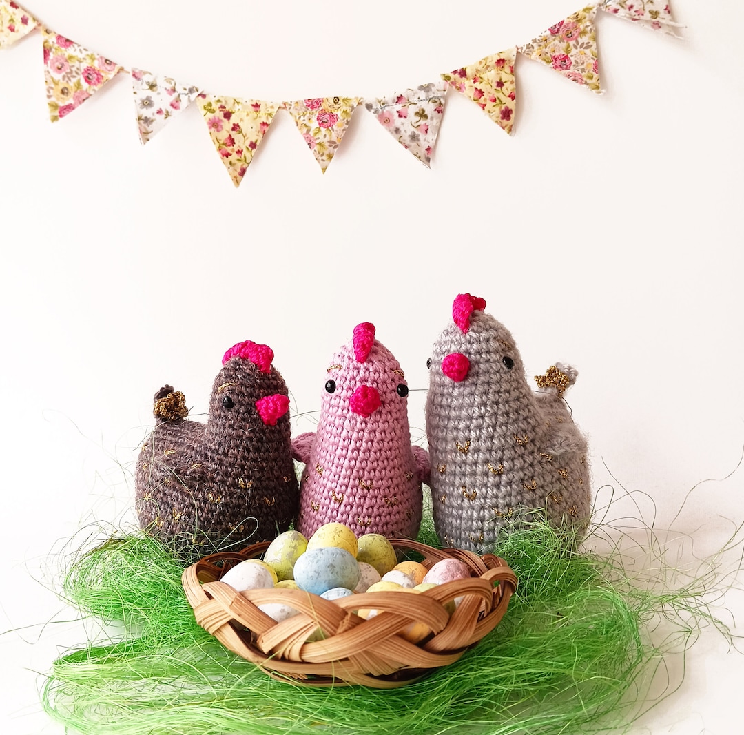 Crochet Easter Decoration, Crochet Hens, Easter Eggs, Amigurumi ...