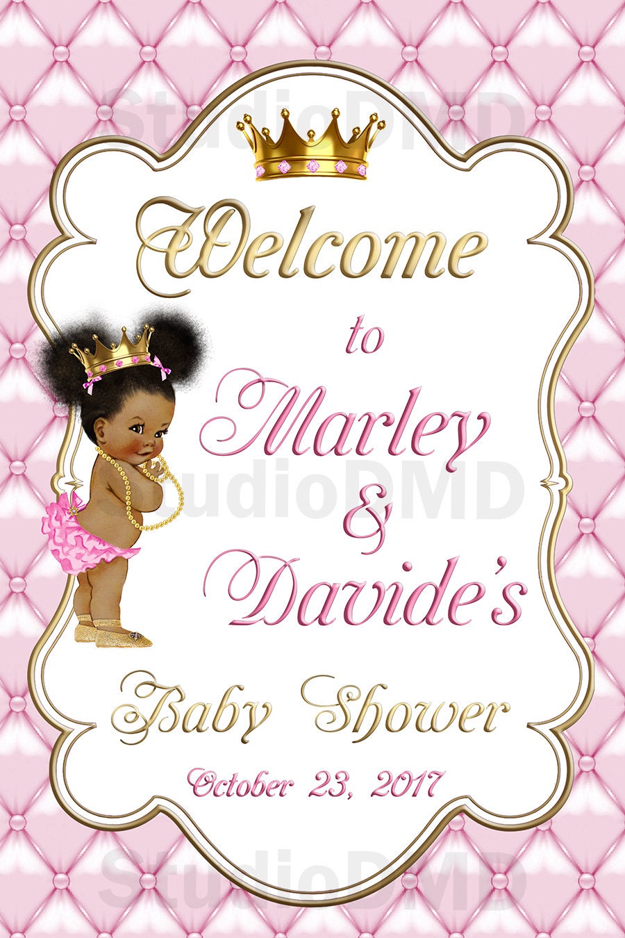 Printable Welcome Baby Sign or Backdrop It's a Girl - Etsy