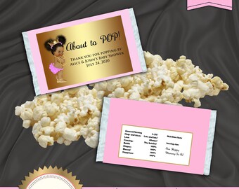 Printable Microwave Popcorn Wrapper Ready to Pop Winter | Etsy