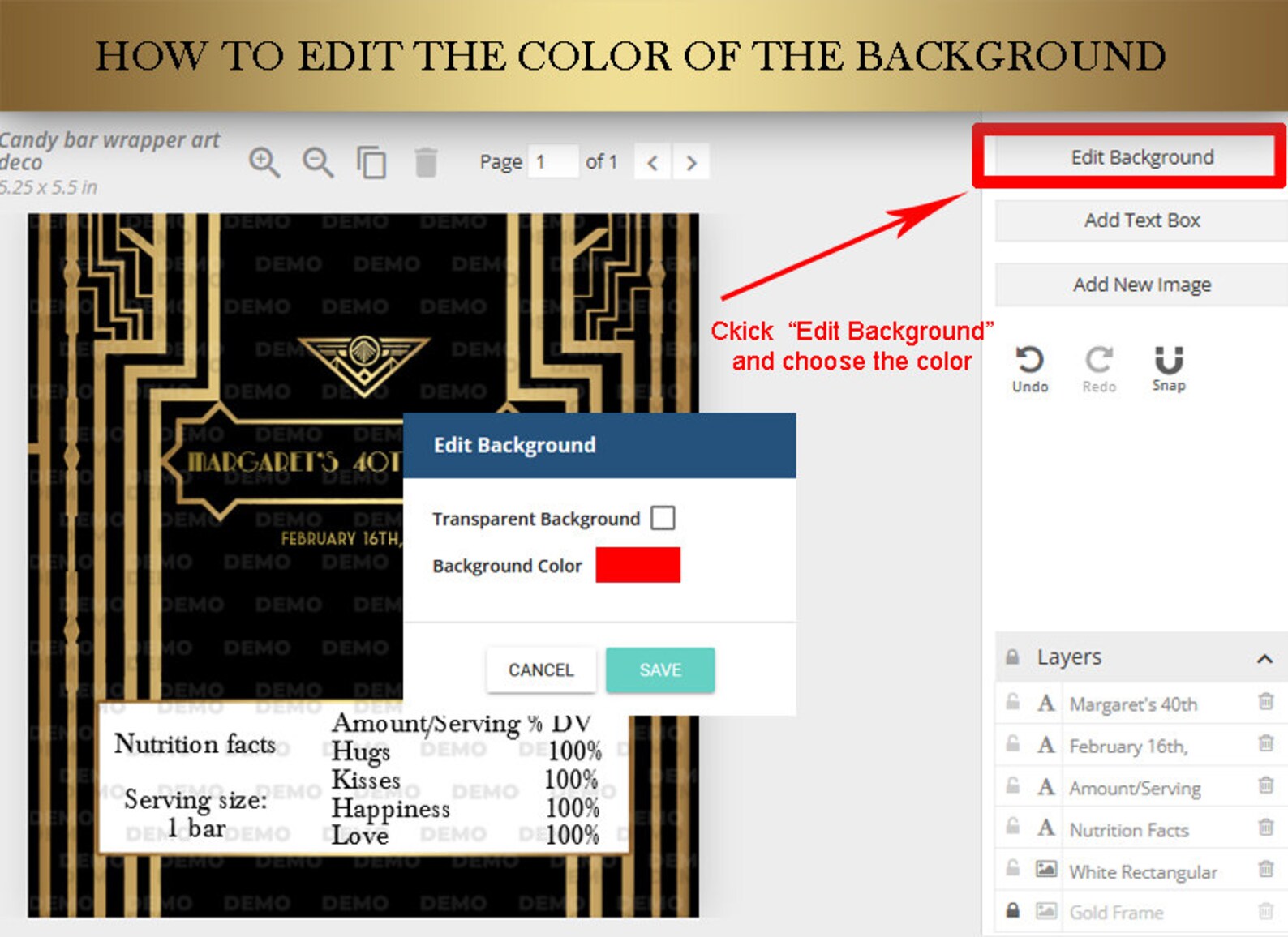 Great Gatsby Art Deco Candy Bar Wrappers Birthday Candy - Etsy