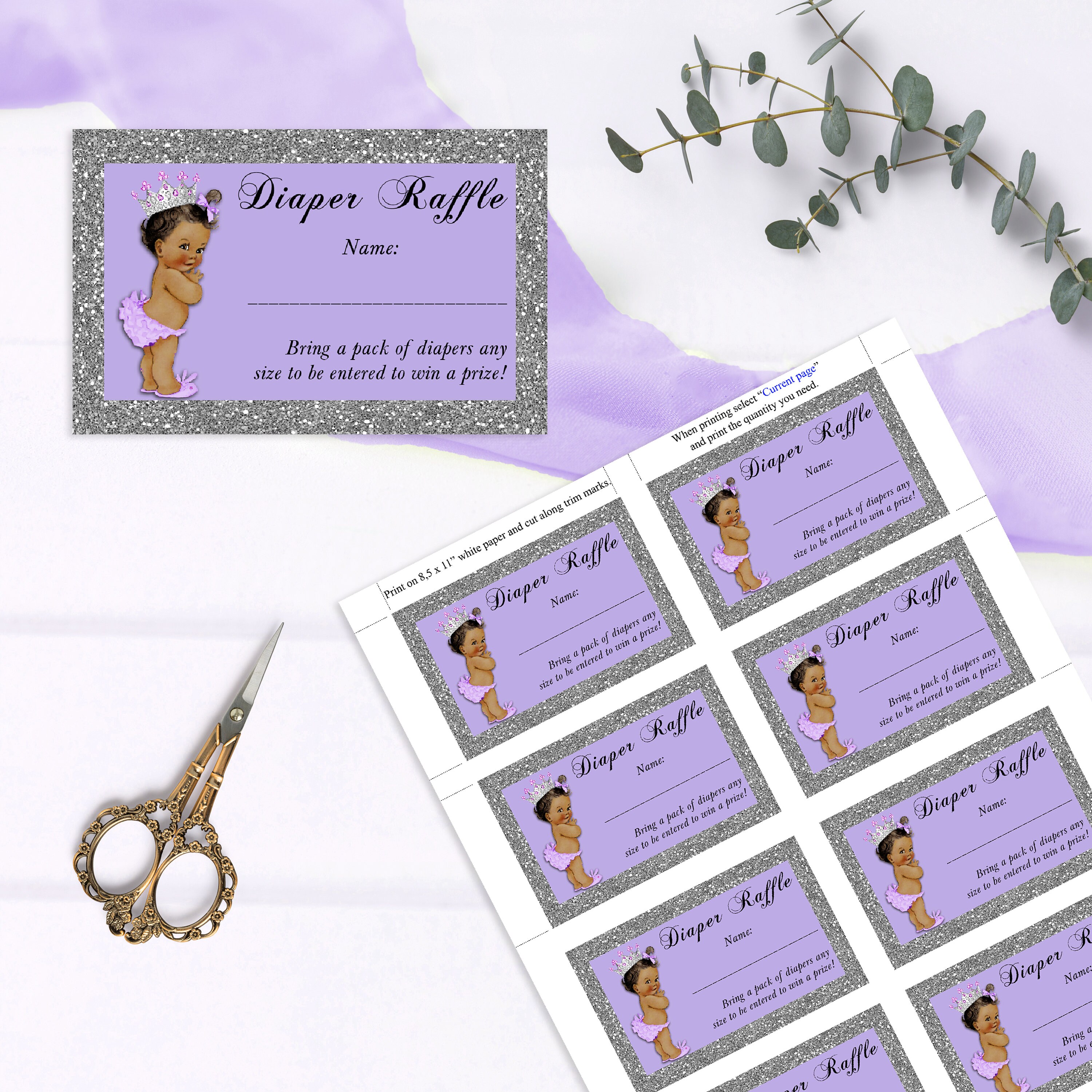 Diaper Raffle Card Printable Diaper Raffle Card Little | Etsy