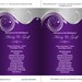 Printable Wedding Program Template, Elegant Purple and Silver Ornaments ...