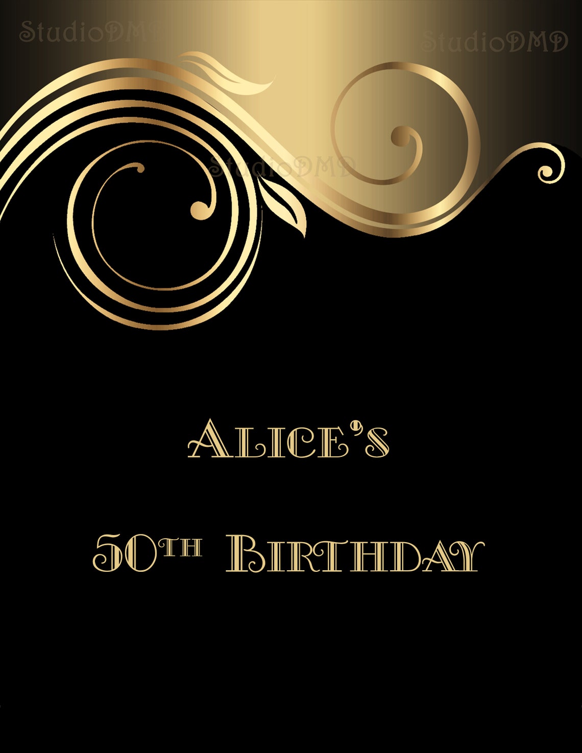 Personalized Elegant Birthday Sign Birthday Banner Birthday - Etsy