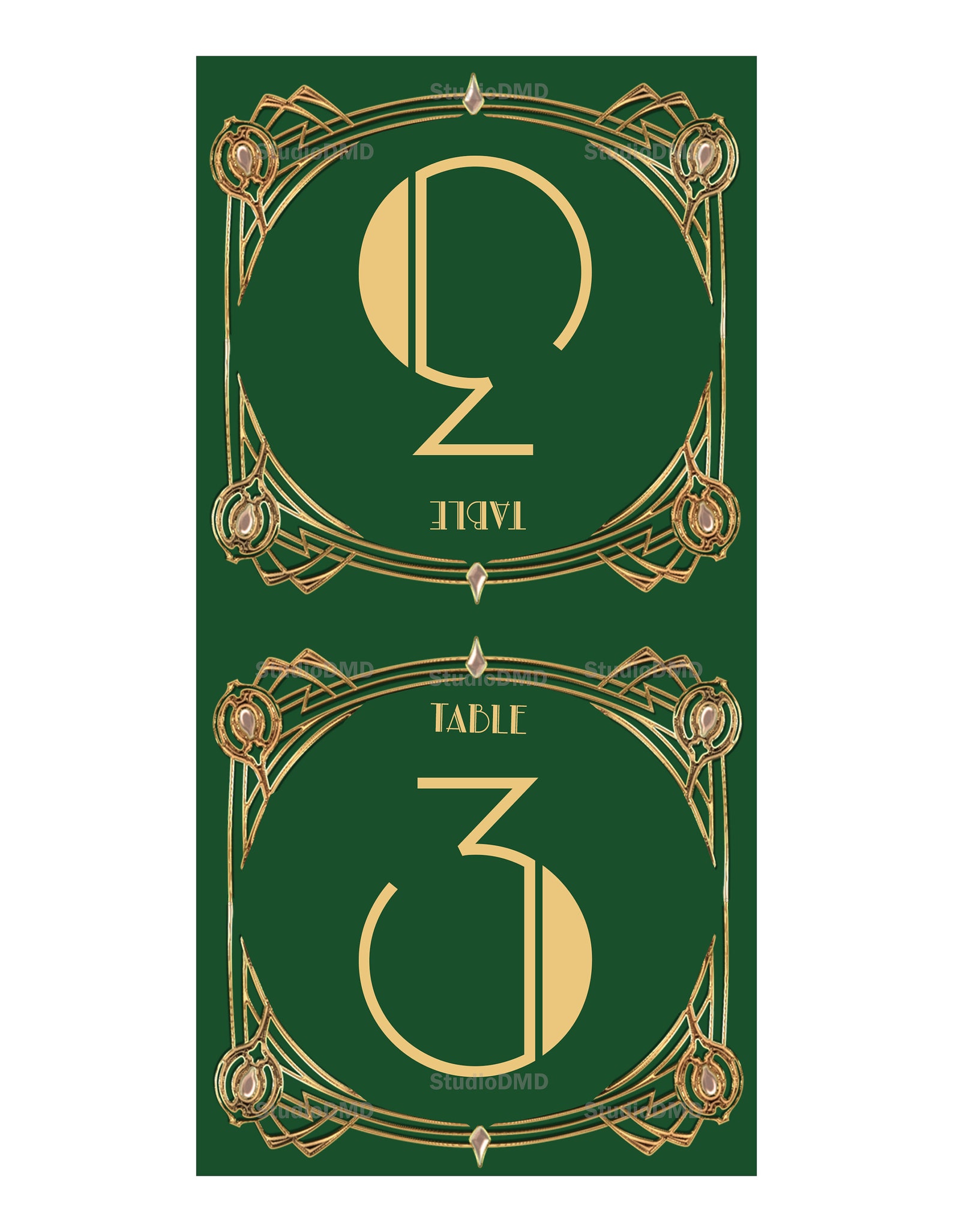 Great Gatsby Art Deco Table Cards Table Numbers Table - Etsy