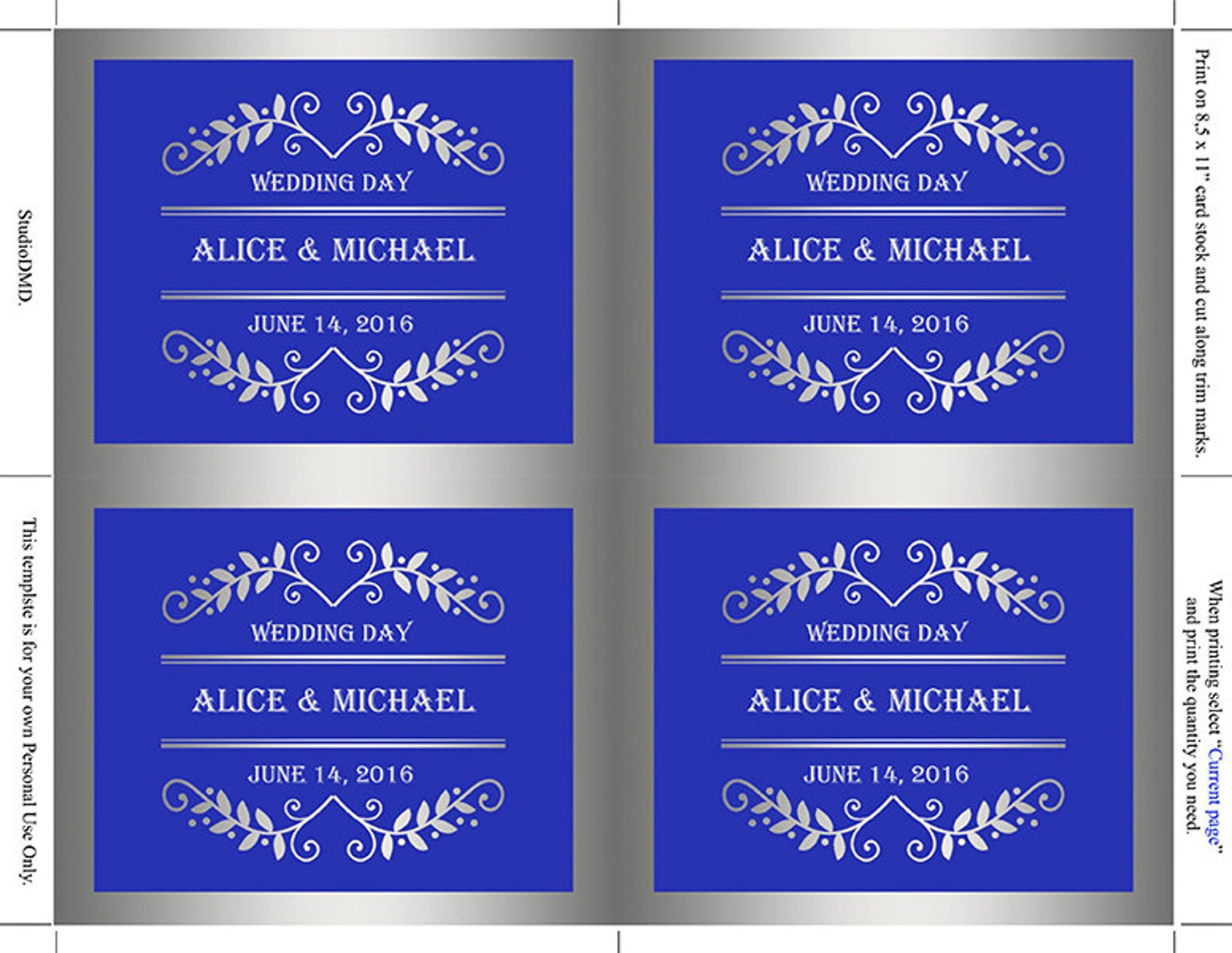 Printable Full-size or Mini Wine or Champagne Labels 3 Sizes - Etsy