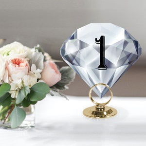 Table Cards Table Numbers Table Decoration Diamonds - Etsy