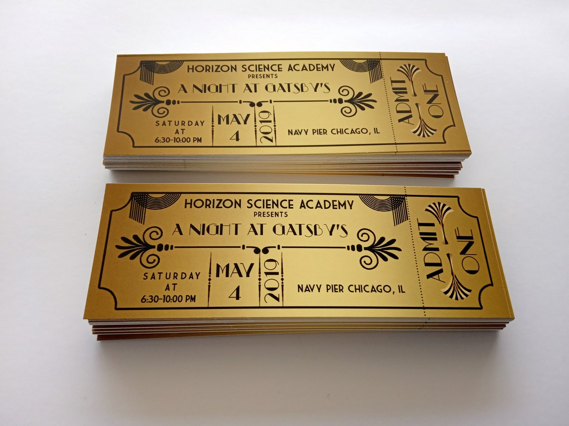 Printed Invitations Ticket Style Professionally Printed - Etsy