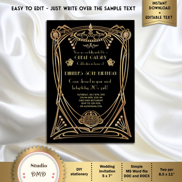 Great Gatsby Backdrop - Etsy