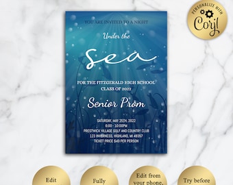 Under the Sea Prom Invitation - Etsy