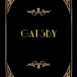 Printable Table Cards Template With the Names, Art Deco Great Gatsby ...