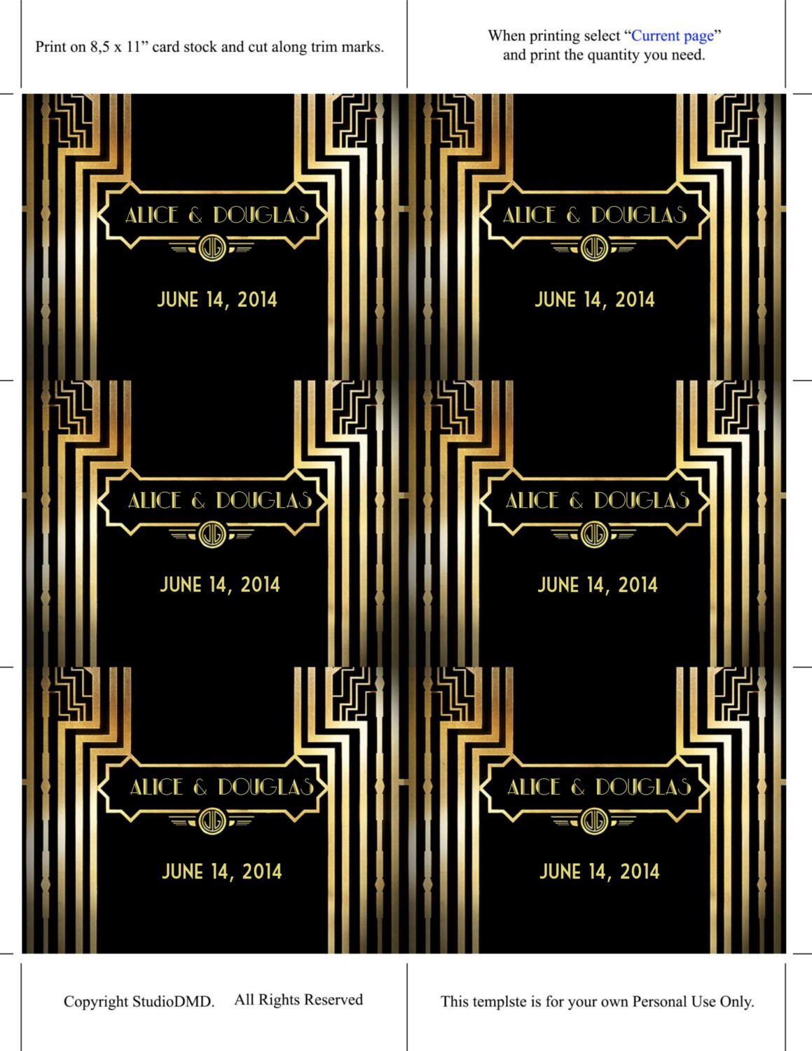 Great Gatsby Art Deco Custom Full-size Mini Wine or Champagne - Etsy