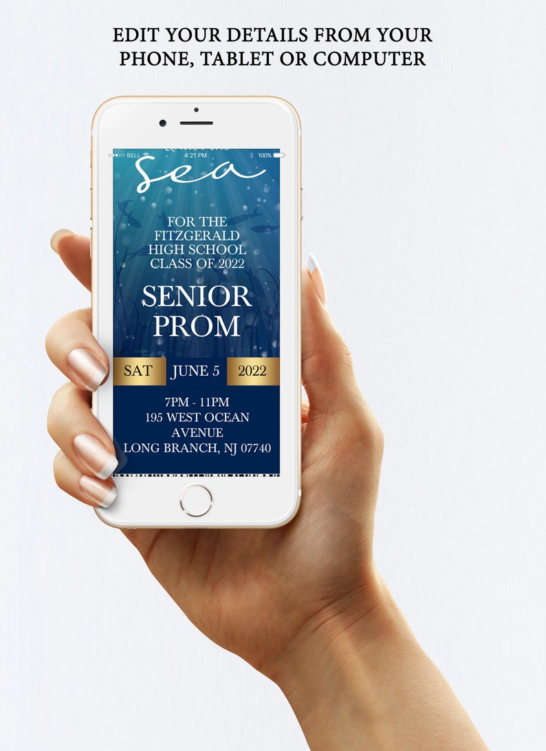 Under the Sea Prom Invitation Ticket Style High School Prom | Etsy