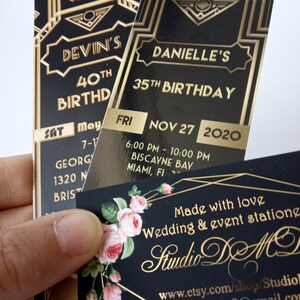 Printed Invitations Ticket Style, Professionally Printed Invites, Cards ...