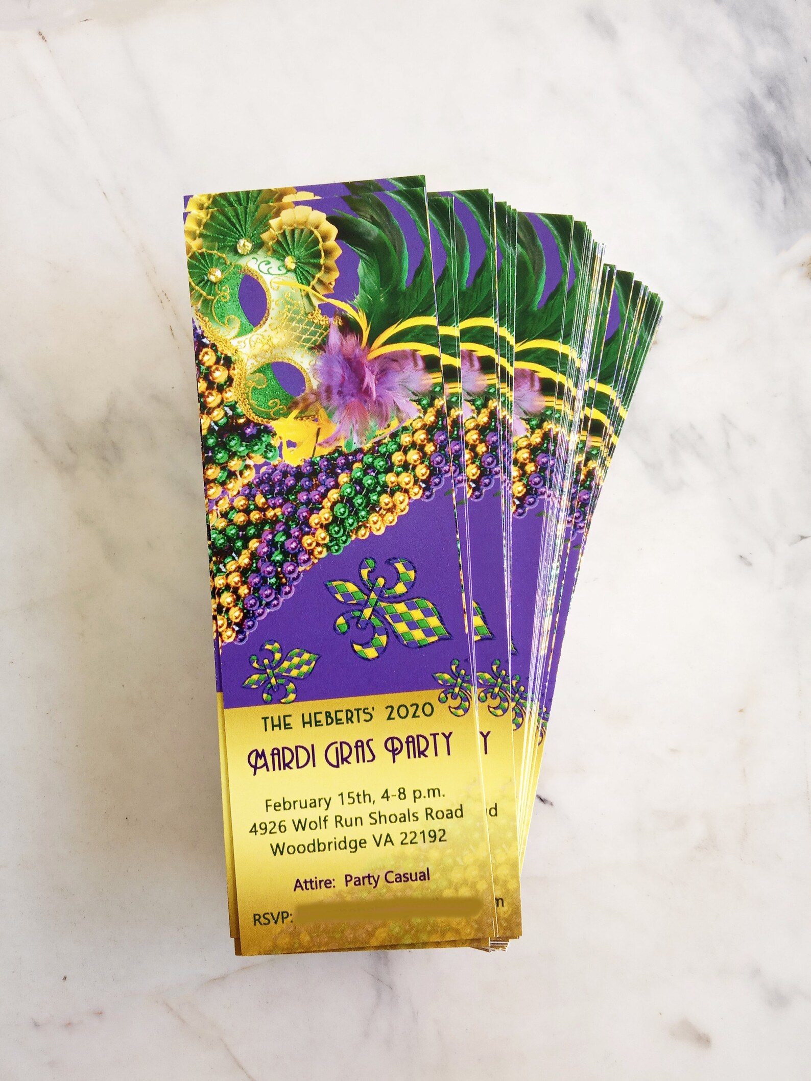 Printed Invitations Ticket Style Professionally Printed | Etsy