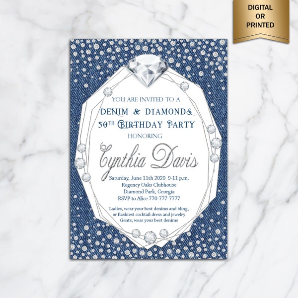 Bling Invitation - Etsy