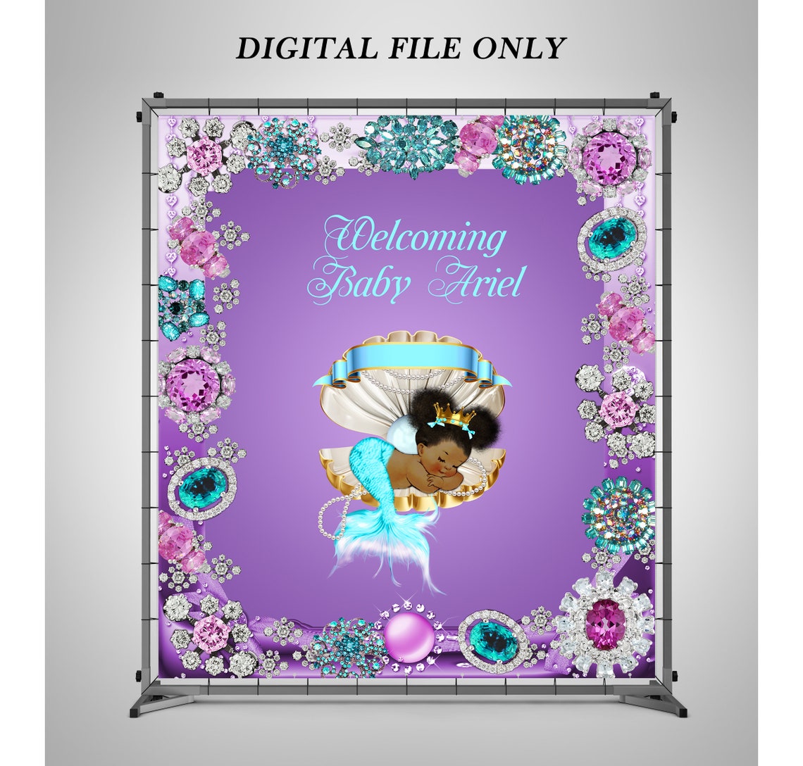 Welcome Baby Sign or Backdrop Girl Baby Shower Little | Etsy