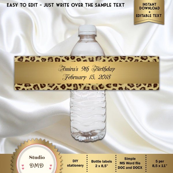 Cheetah Labels - Etsy