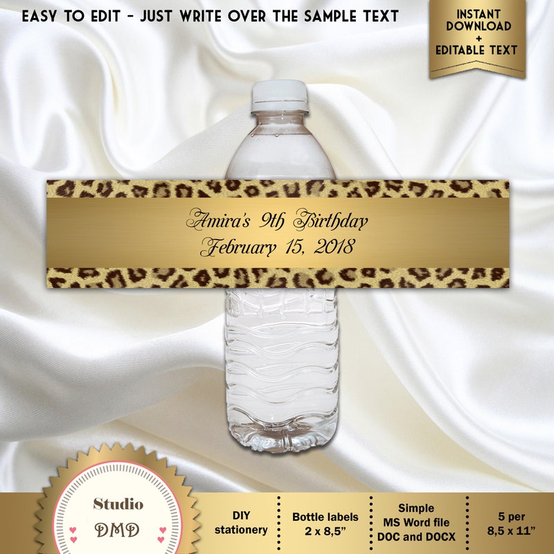 Cheetah Labels - Etsy