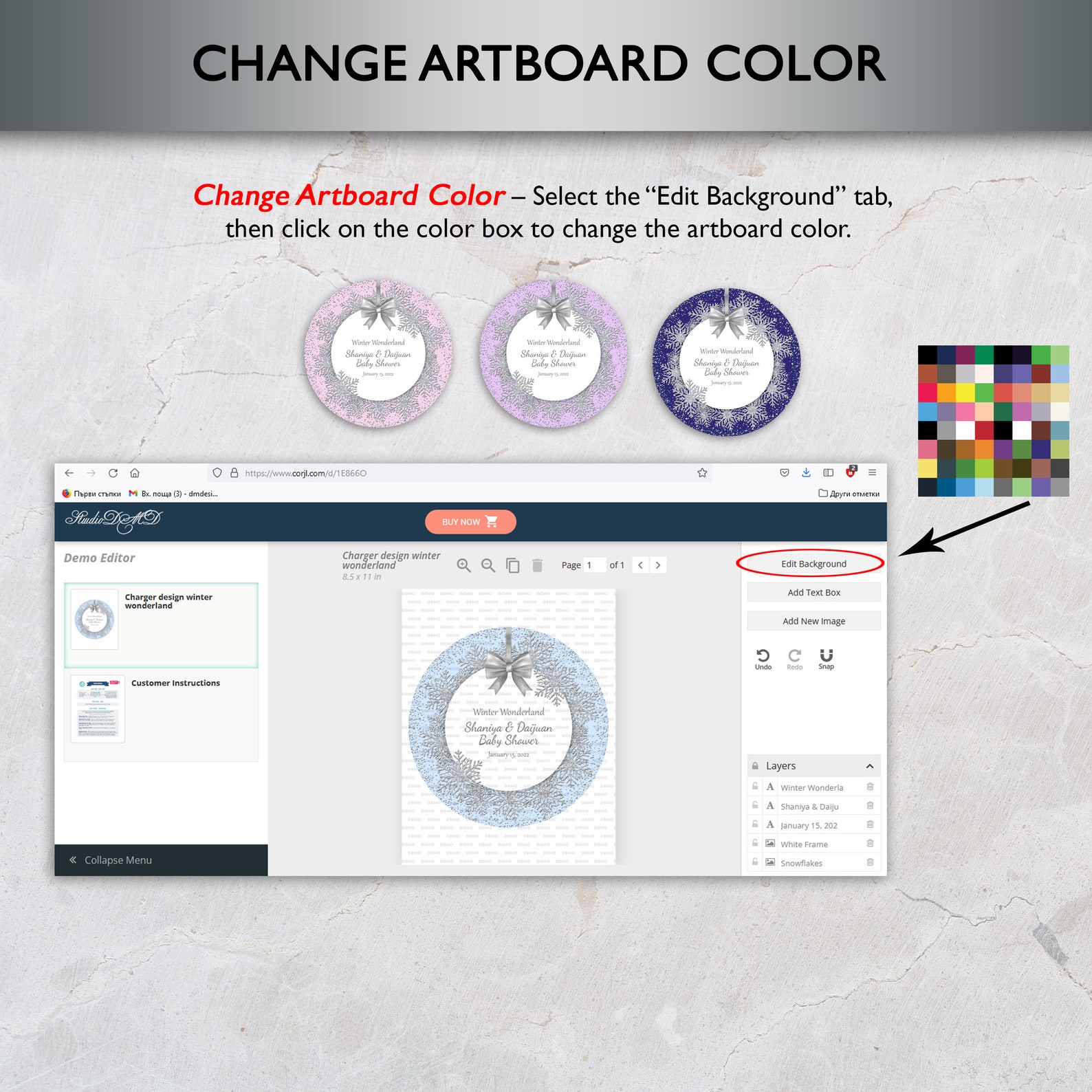 Printable Charger Plate Insert or Centerpiece Winter | Etsy