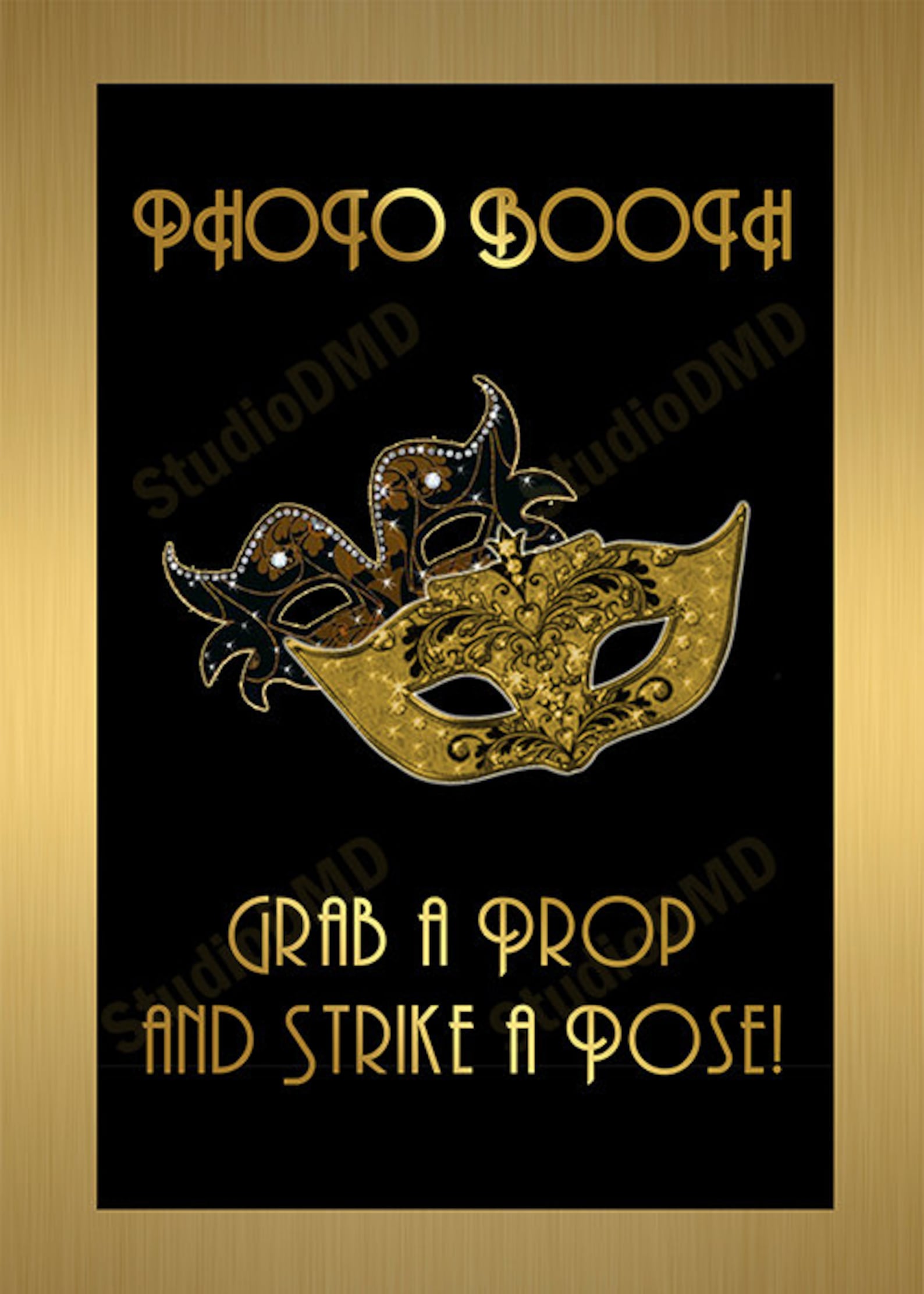 Printable Masquerade Photo Booth Sign Masquerade Photo Prop - Etsy