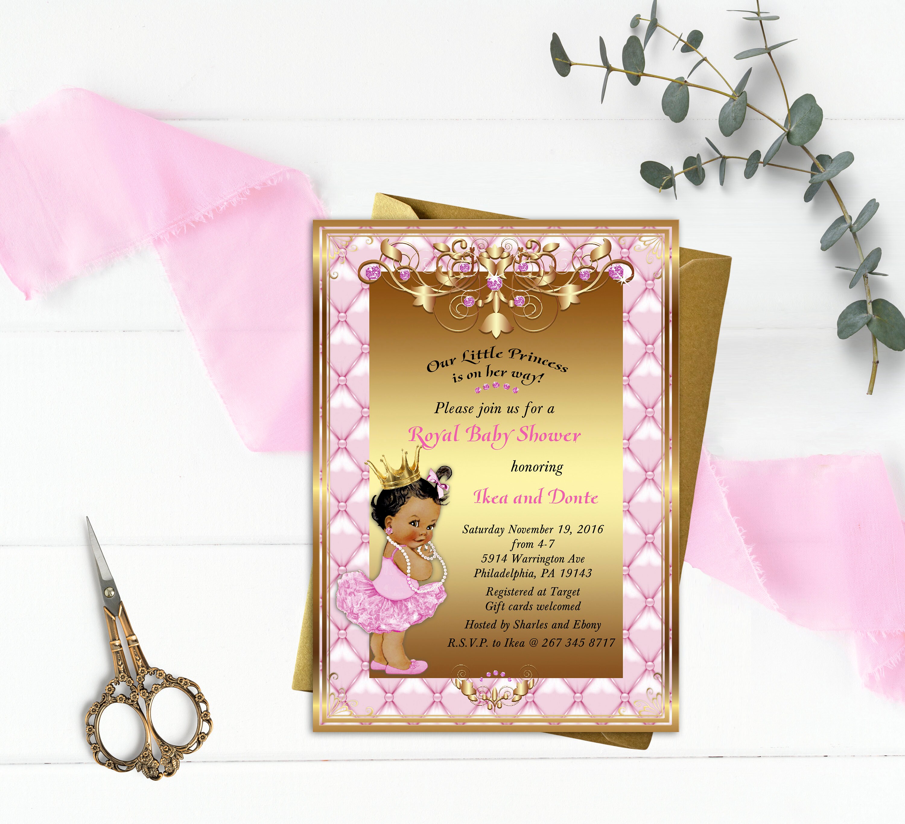 Princess Baby Shower Invitation Little Princess Baby Shower - Etsy
