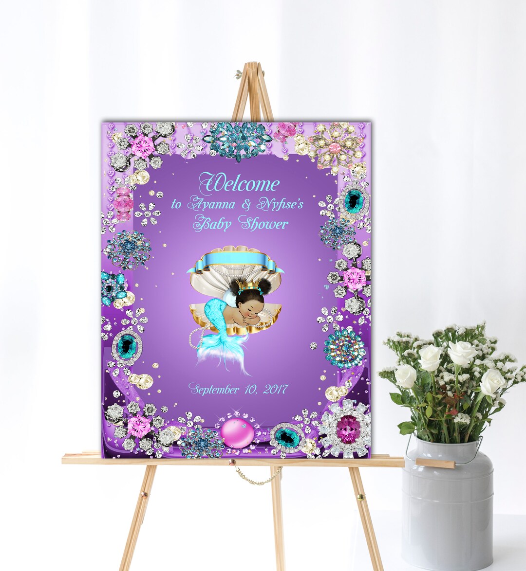 Welcome Baby Sign or Backdrop Girl Baby Shower Little - Etsy