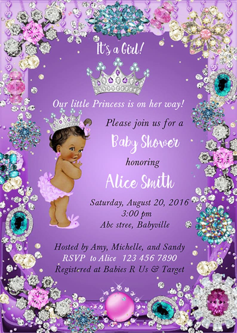 Princess Baby Shower Invitation Little Princess Baby Girl - Etsy