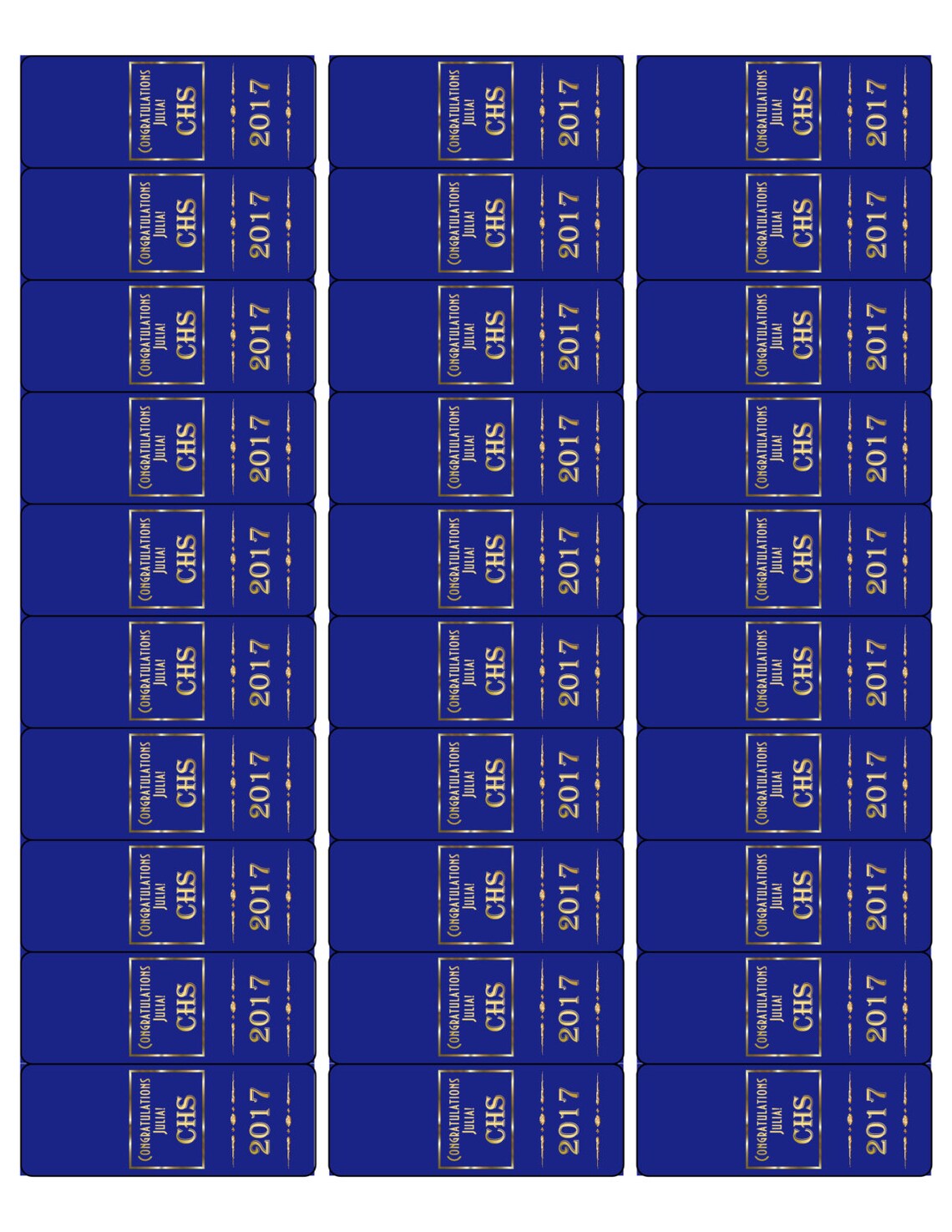 Mini Hershey Nugget Labels Blue and Gold Nugget Wrappers | Etsy